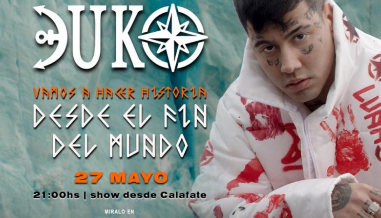 Duki en vivo: presentará su nuevo disco "Desde el Fin del Mundo" en el Calafate - En Agenda