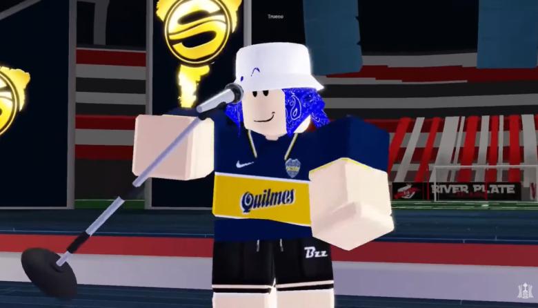Trueno cantó en la previa del superclásico de la Copa Roblox y ...